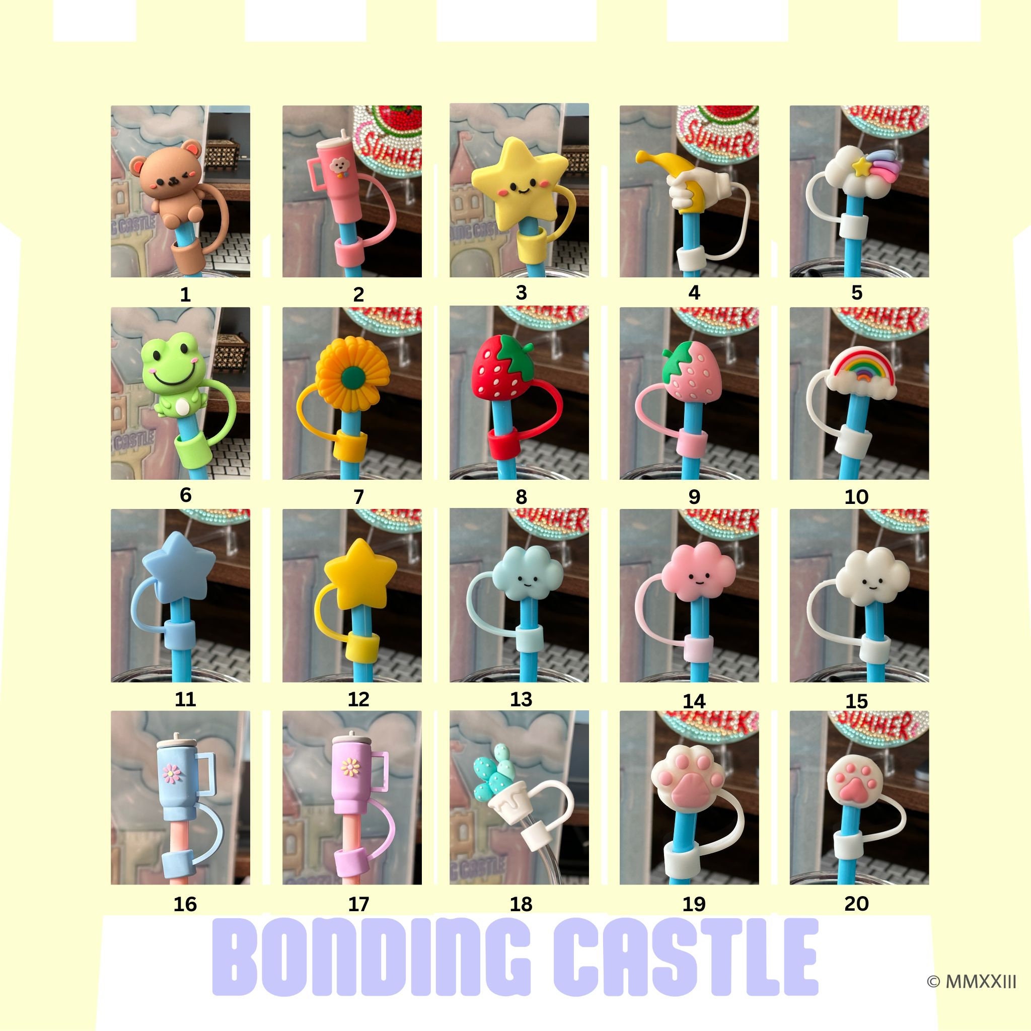 Straw Covers for Stanley Straw, Kawaii Straw Covers, Straw Toppers ...