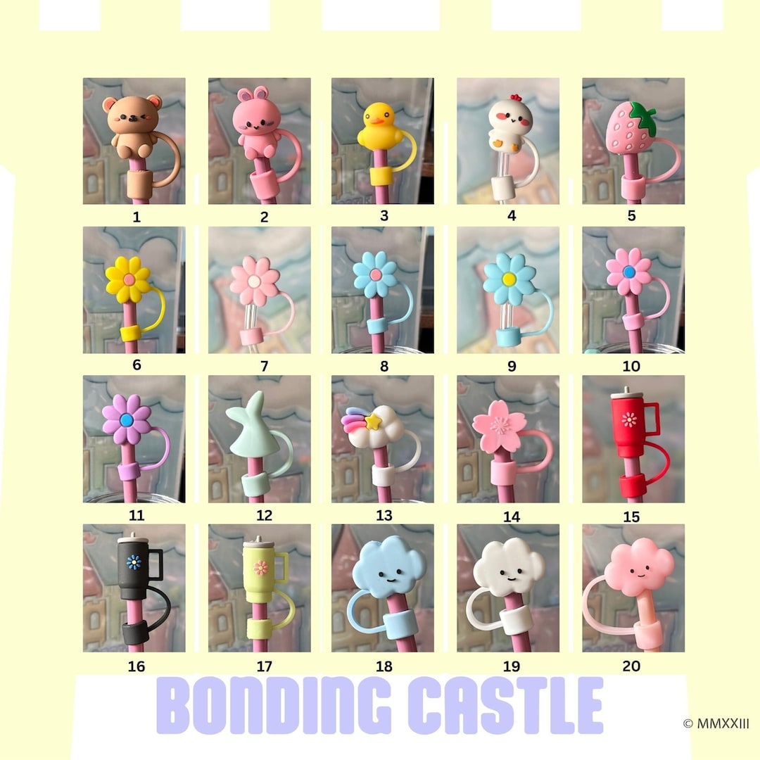 Straw Covers for Stanley Straw, Kawaii Straw Covers, Straw Toppers ...