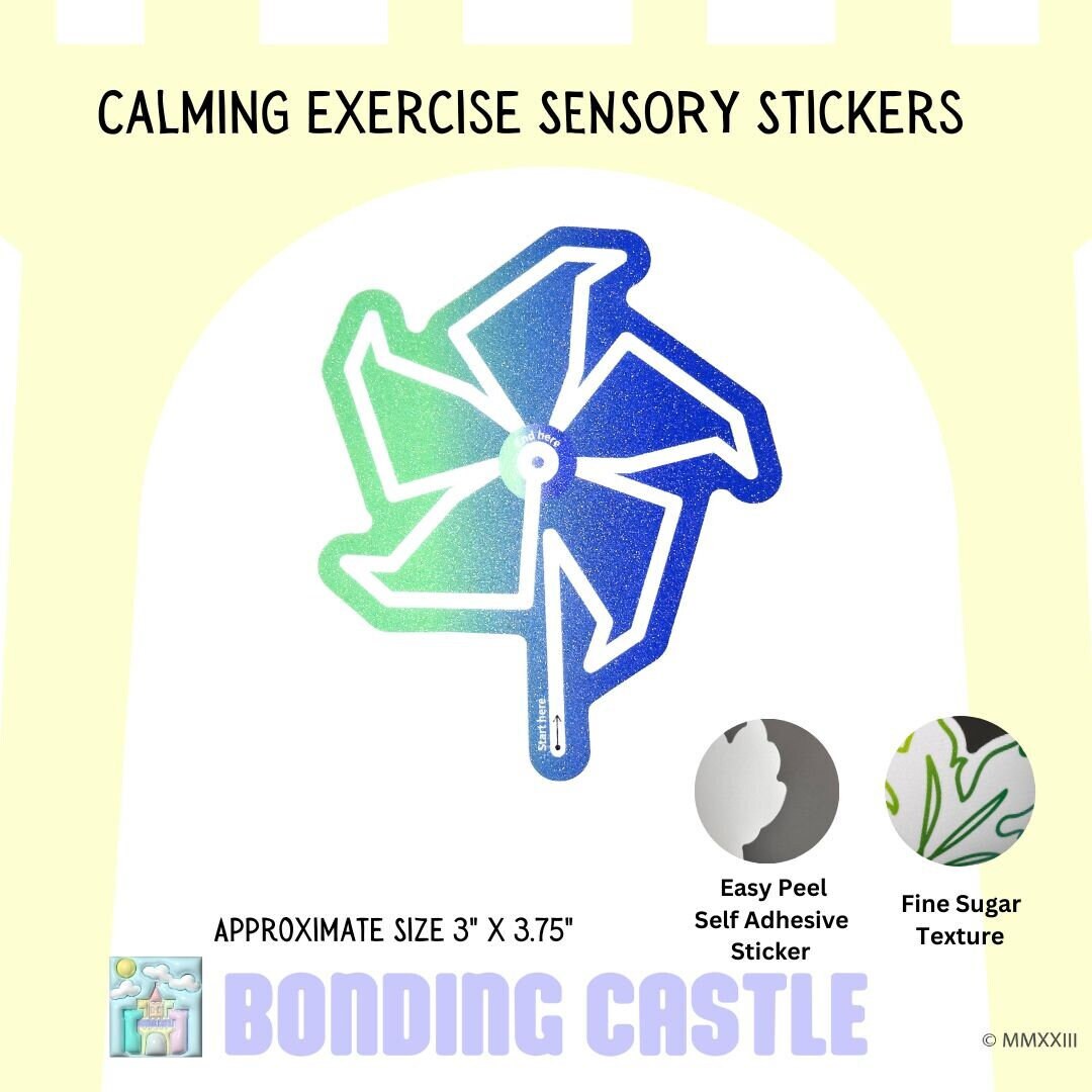 Calming Sensory Stickers, Large Size Adhesives Fidget Textured Stickers ...