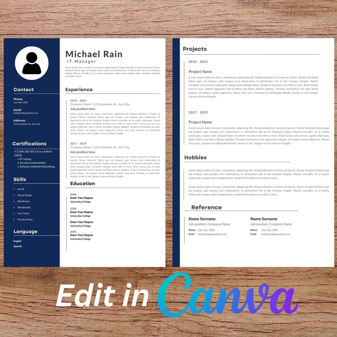 Professional Resume Template - Etsy