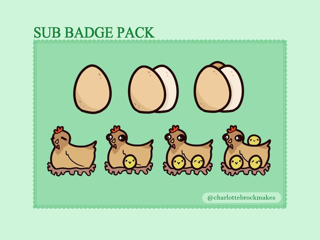 Twitch Chicken Sub Badges - Etsy