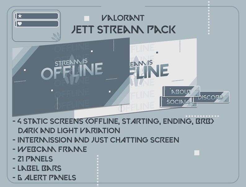 JETT VALORANT Twitch Pack Stream Scenes Stream Overlay - Etsy JETT VALORANT Twitch Pack Stream Scenes Stream Overlay - Etsy