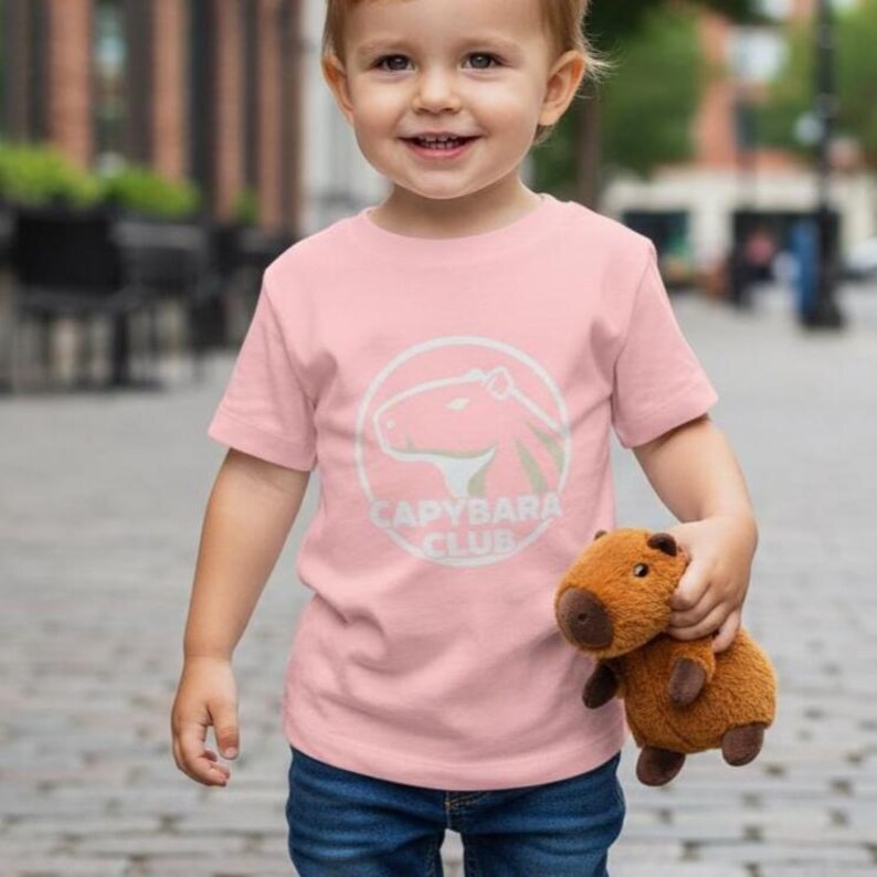 Capybara Club Kids' T-shirt - Funny Animal Graphic Holiday Tee - Etsy