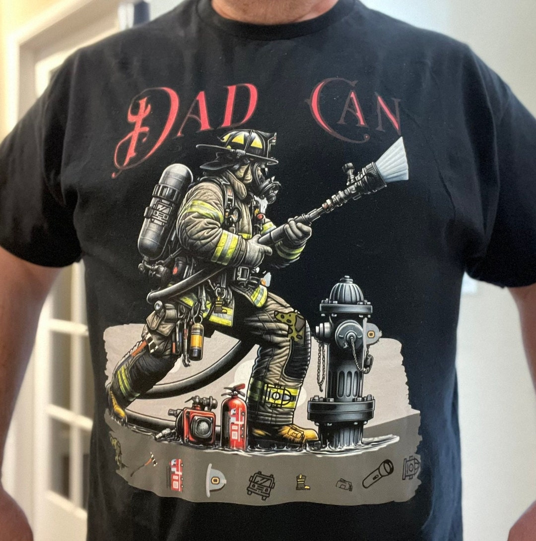 Hidden Objects Firefighter Themed Graphic Tee Fire Hose, Helmet, Dog ...