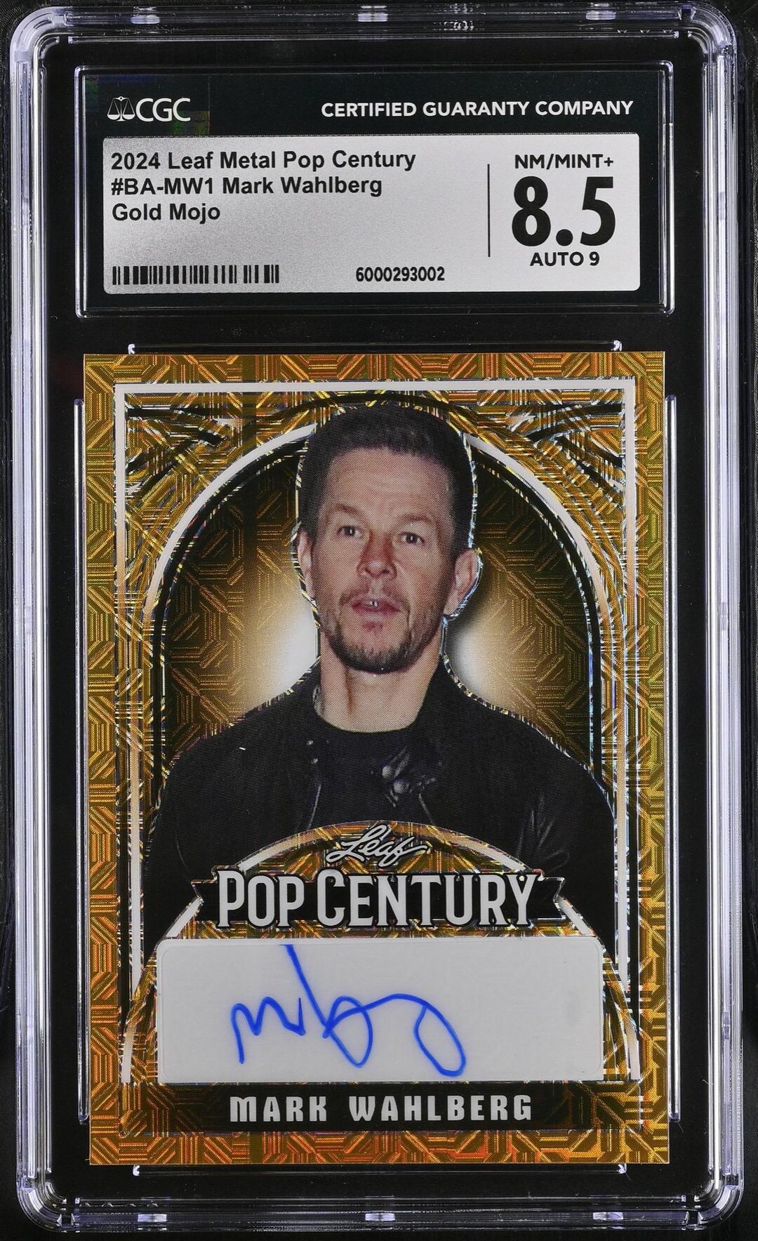 Mark Wahlberg 2024 Leaf Pop Century Gold Mojo Auto 1/1 CGC Graded 8.5 ...