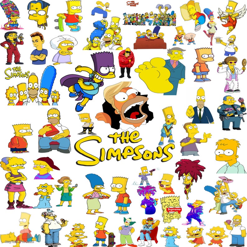 The Simpsons Cartoon Svg Bundle Svg Files Digital Prints - Etsy Canada