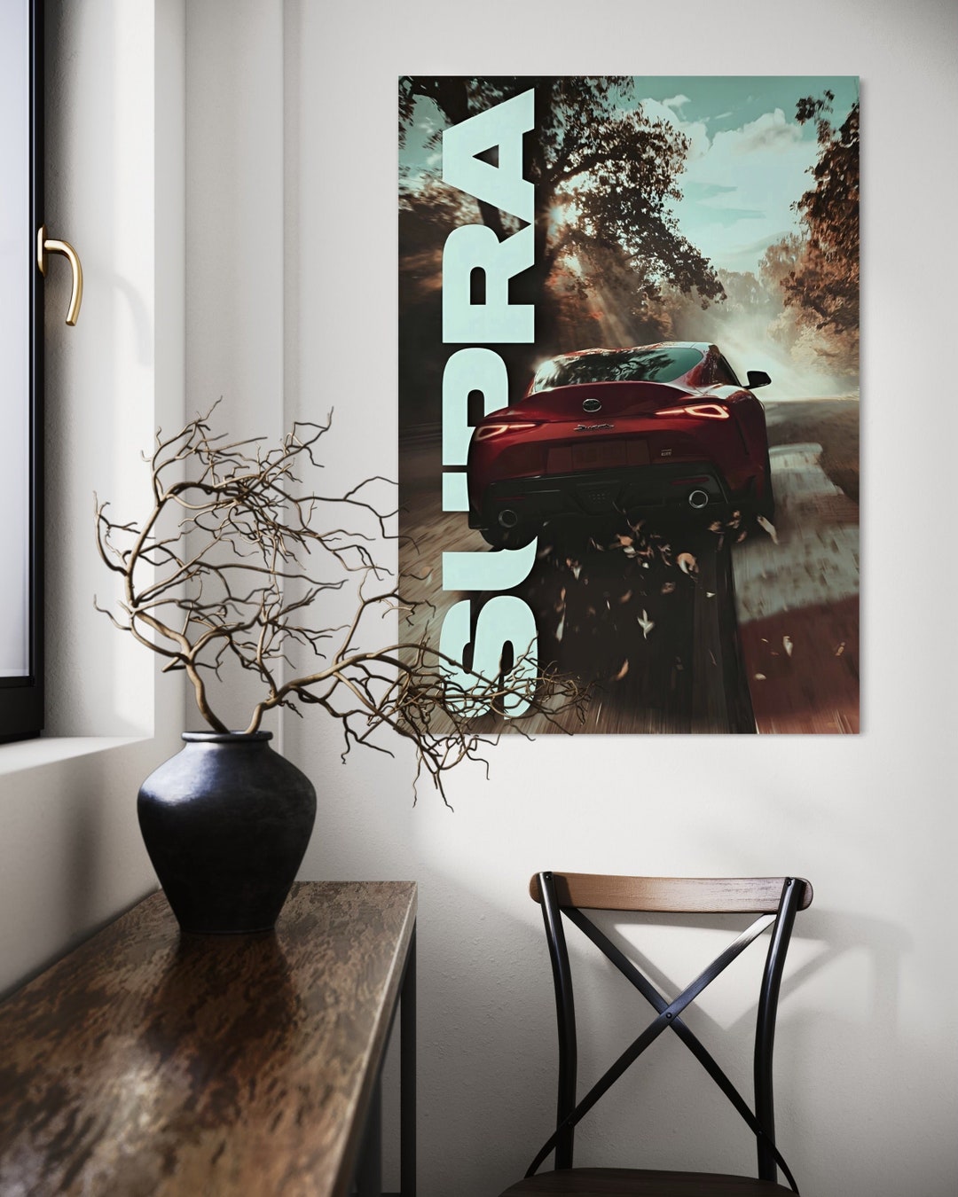 Toyota Supra Car Wall Art Office, Car Home Decor, Decoration, Wall Art ...
