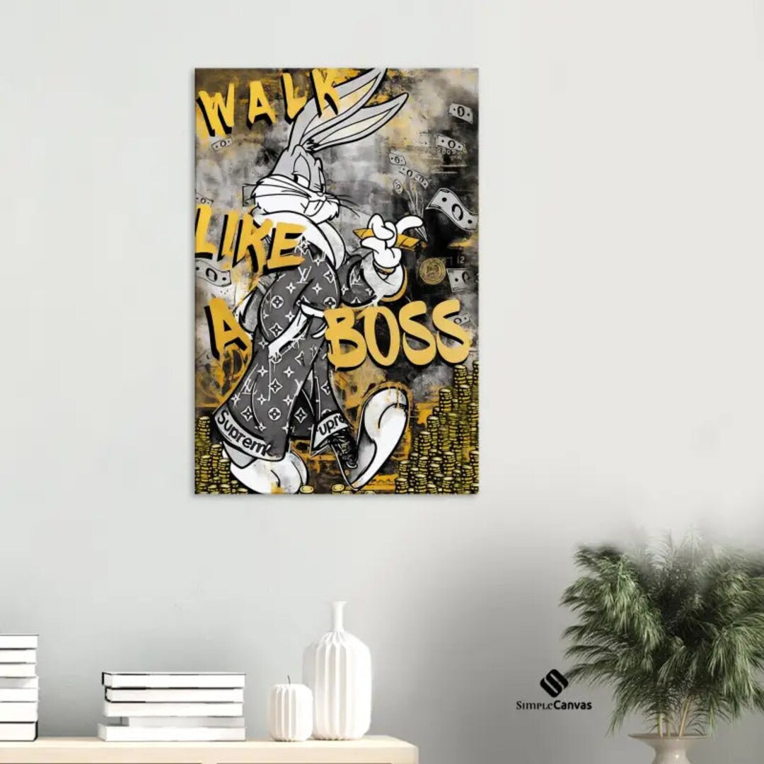 Walk Like a Boss Wall Art Pop Art Office, Modern Art, Decoration, Wall ...