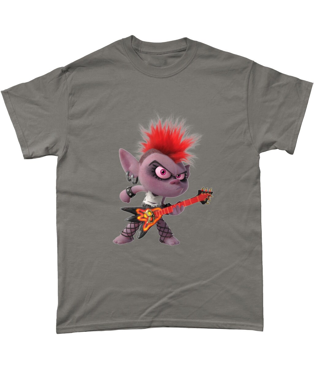 Gildan Heavy Cotton T-shirt Trolls World Tour Rock on Barb - Etsy