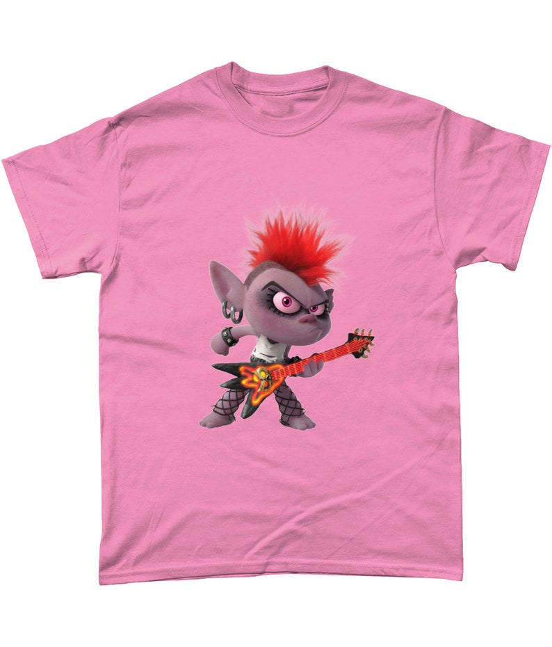 Gildan Heavy Cotton T-shirt Trolls World Tour Rock on Barb T-shirt - Etsy