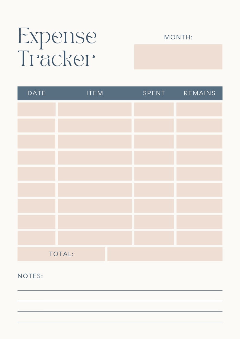 Printable Monthly Budget Monthly Income & Expense Recorder - Etsy