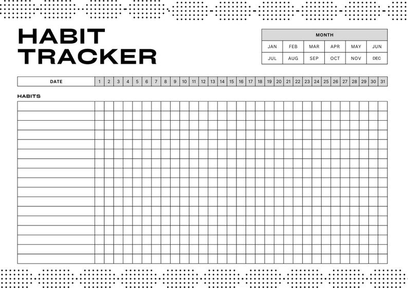 Habit Tracker Spreadsheet, Google Sheets Habit Tracker, Habit Trackers Printable, Goal Tracker ...