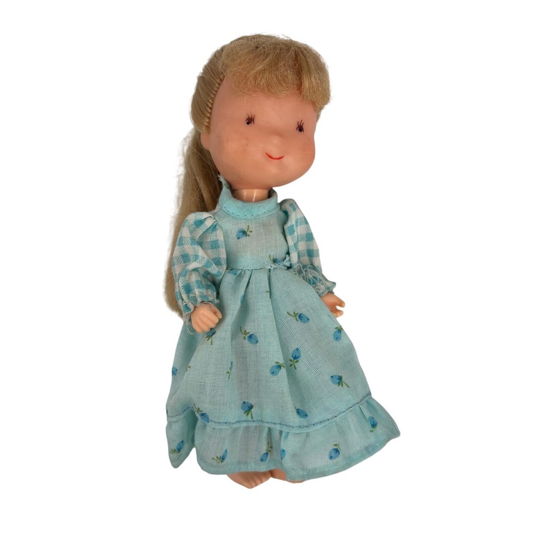 Holly Hobbie Doll Friend Carrie KTC Knickerbocker Toy Blue Dress 6 Inch ...