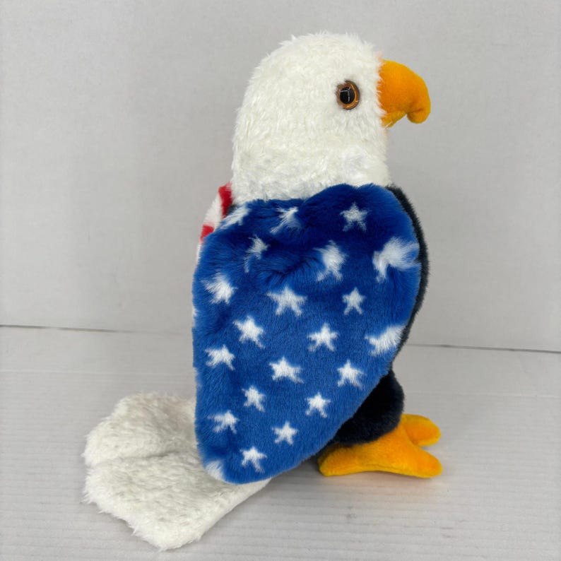 Ty Beanie Buddies Soar Bald Eagle Plush Stars Stripes Tylon 2002 ...