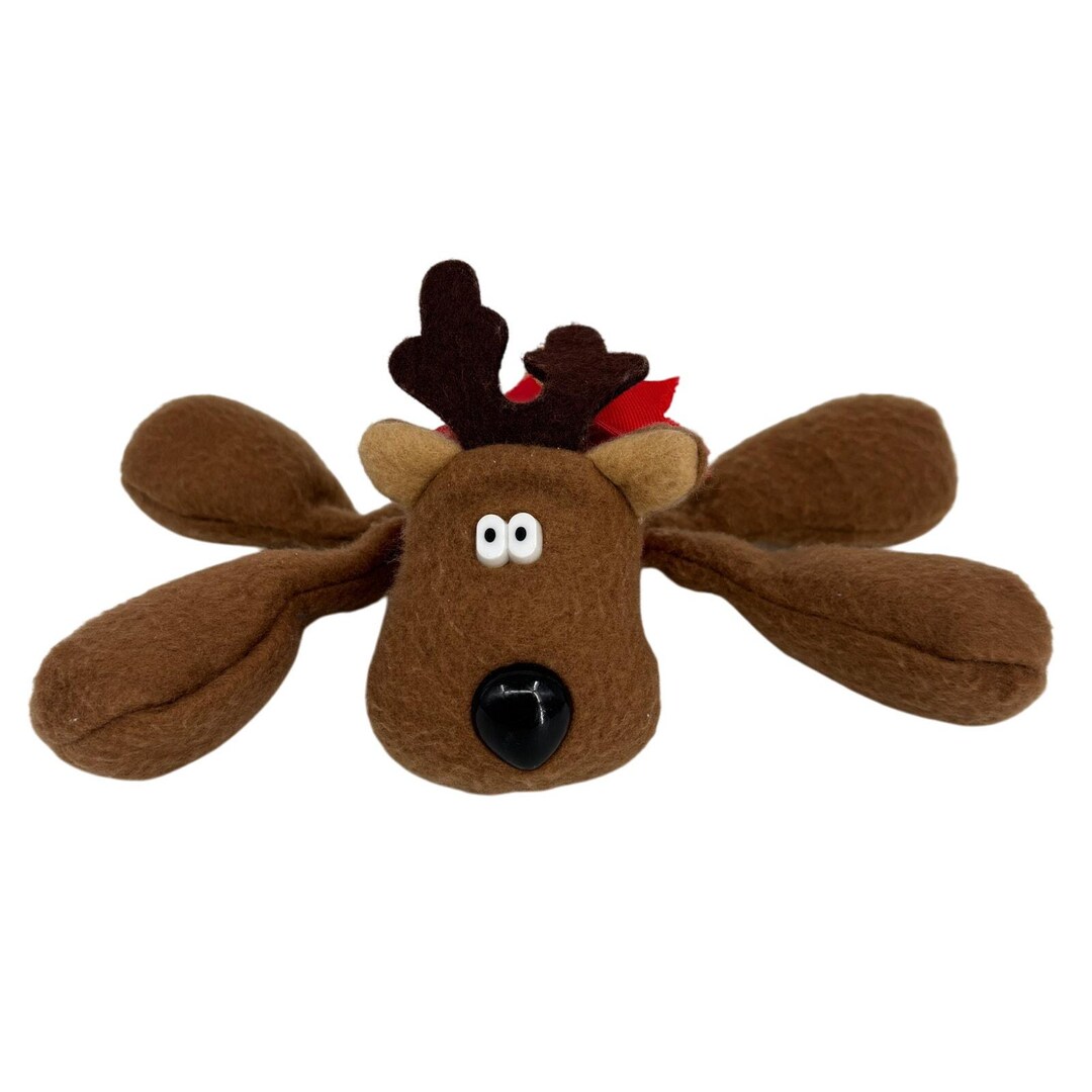 1979 Hallmark Rodney Reindeer Plush Brown Stuffed Bean Bag Deer Antlers ...