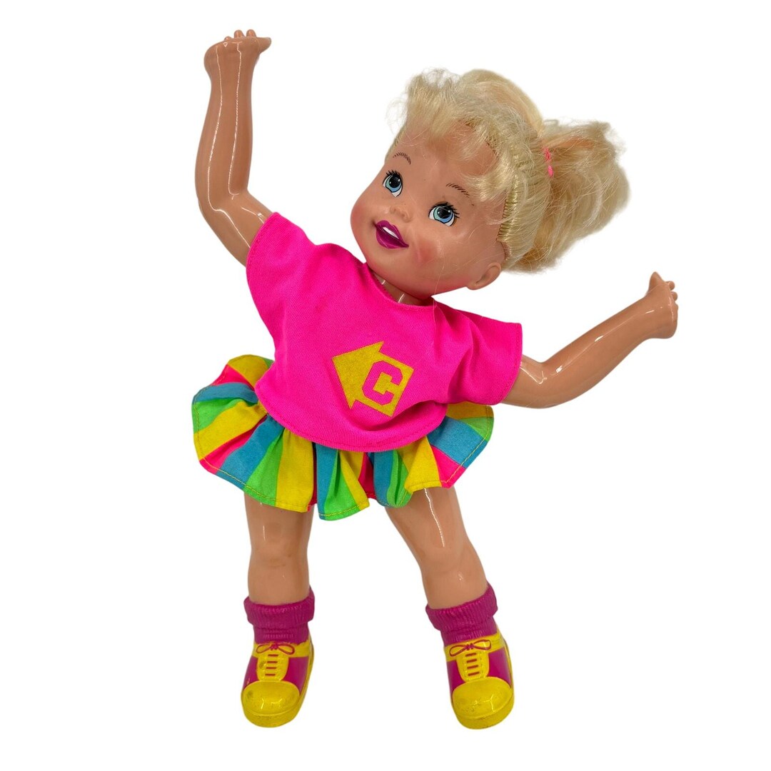 Toy Biz Casey Cartwheel Cheerleader Doll Blonde Blue Eyes Vintage 1997 ...