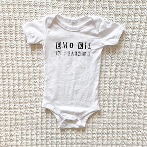Emo Kid in Training Baby/toddler Shirt, Goth Baby Gift, Emo Baby Gift ...