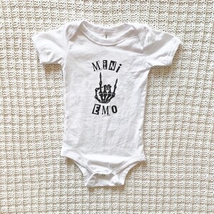 Mini Emo Baby Shirt, Emo Kid in Training Toddler Shirt, Goth Baby Gift ...