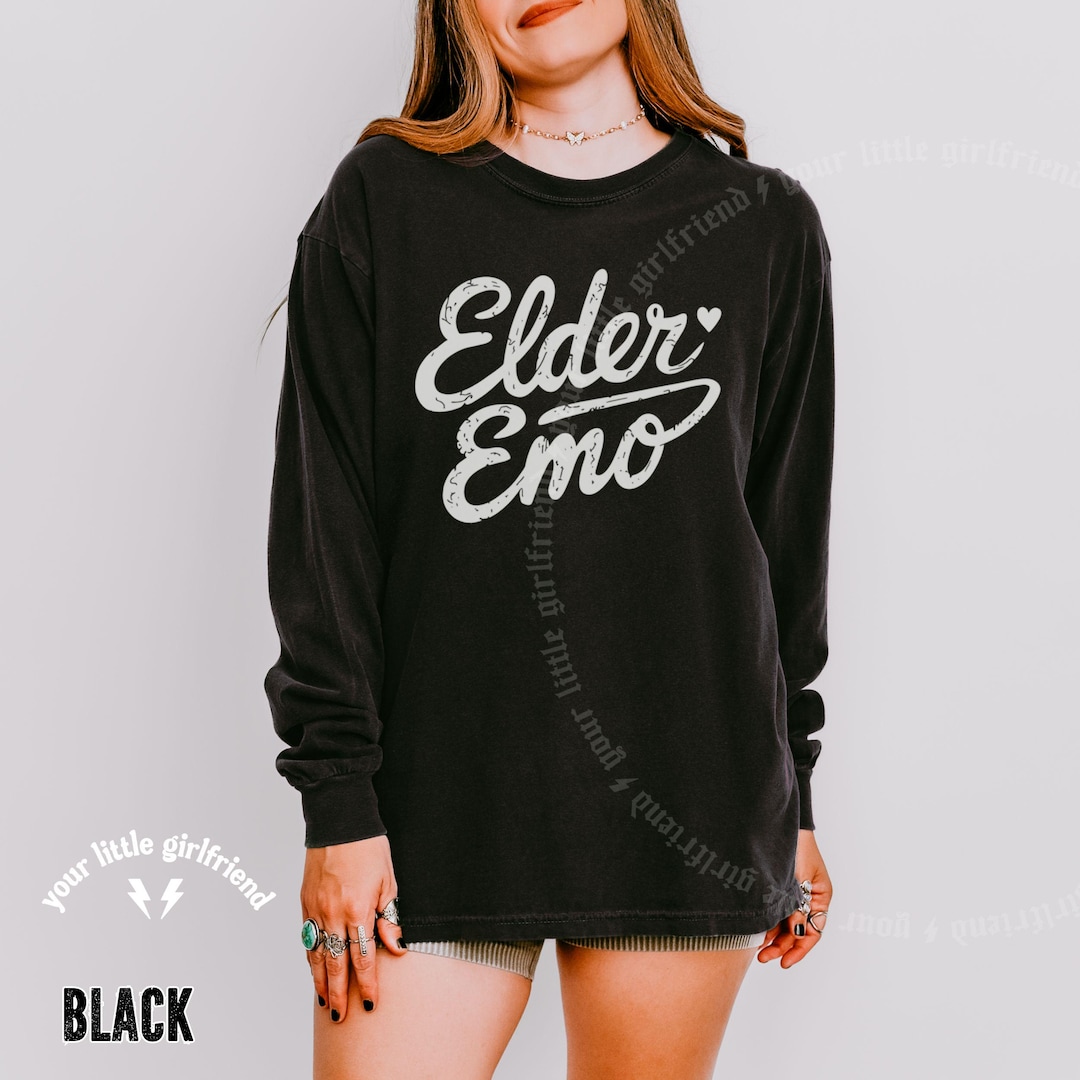 Elder Emo Comfort Colors Long Sleeve Tshirt, When We Were Young, Gift for Emo, Elder Emo Mom ...