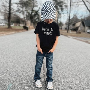 Born to Mosh Baby/toddler Shirt, Goth Baby Gift, Emo Baby Gift, Elder ...