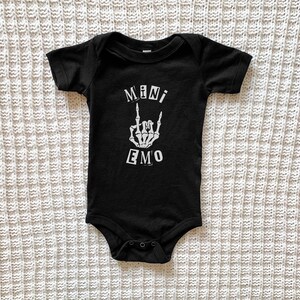 Mini Emo Baby Shirt, Emo Kid in Training Toddler Shirt, Goth Baby Gift ...