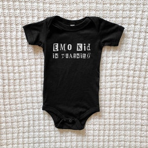 Emo Kid in Training Baby/toddler Shirt, Goth Baby Gift, Emo Baby Gift ...