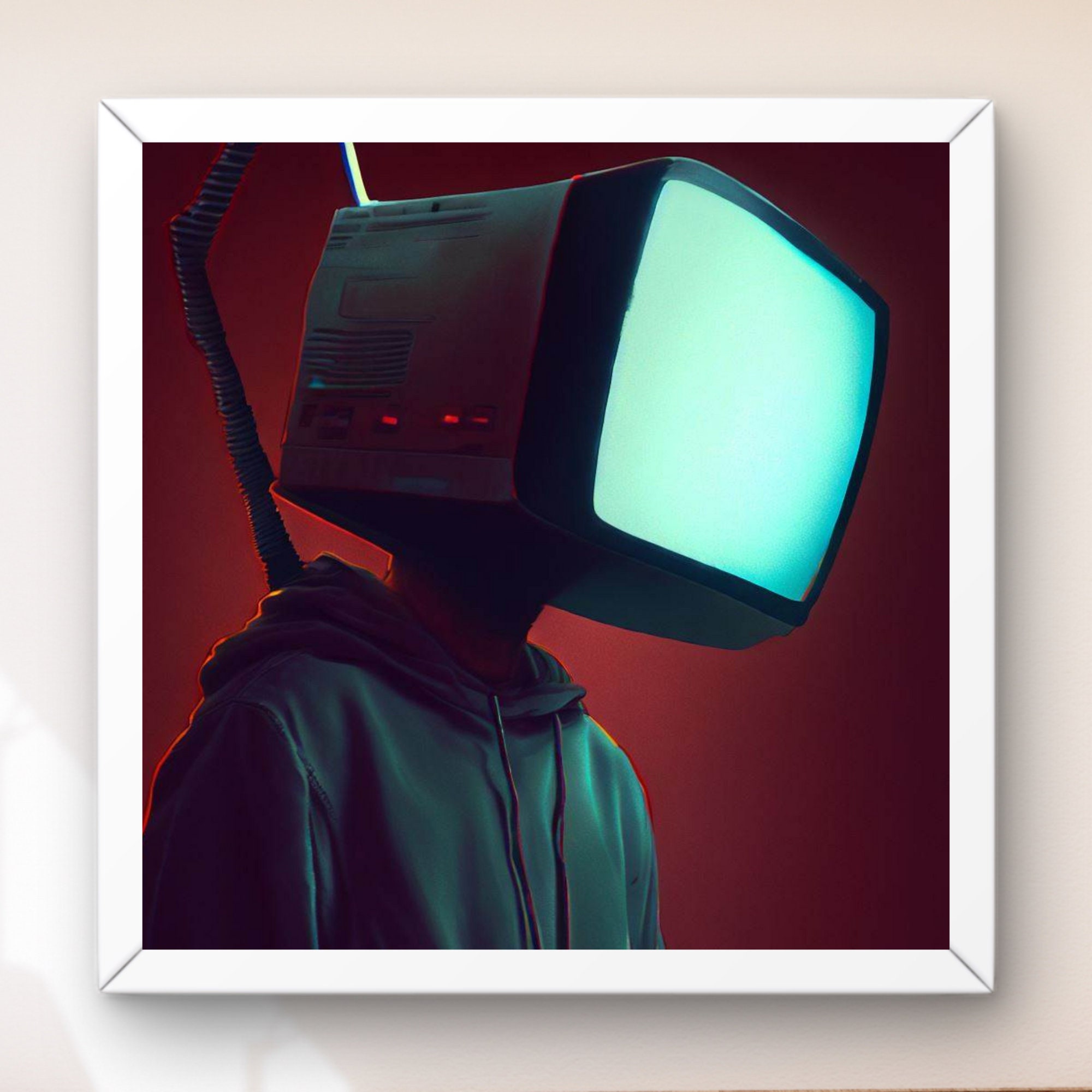 TV HEAD ART Canvas Art Object Head Art Style Tvs - Etsy