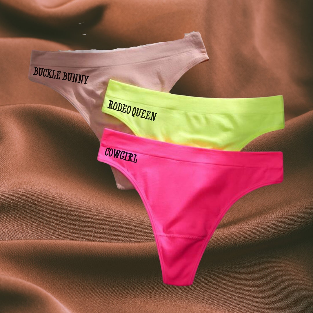 Custom Buckle Bunny Thongs, Western Thong, Gifts for Her, Custom ...