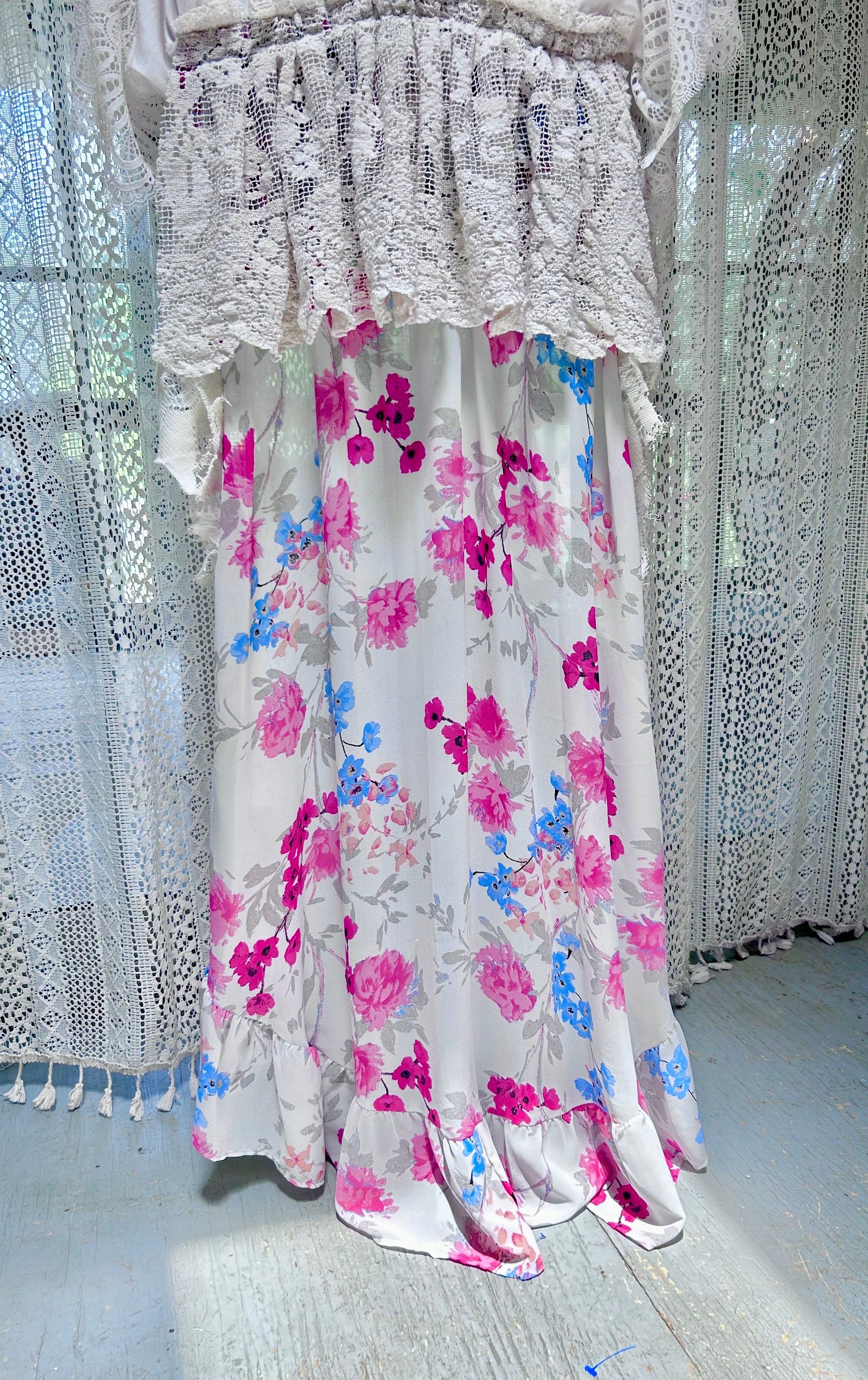 Bohemian Wedding Romantic BOHO Chic Cream Long Flowing Duster Bohemian ...