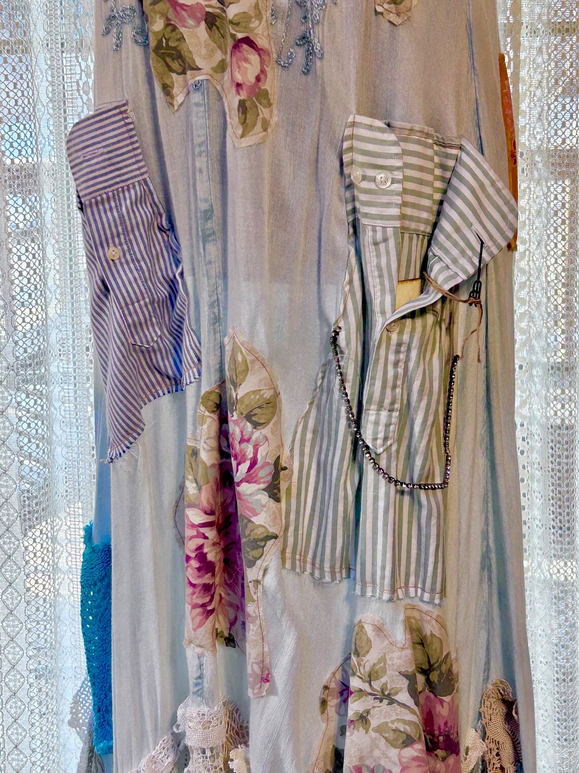 Upcycled BOHO Blue Sundress / Faded / Shabby Chic / Beach Wedding ...