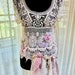 Romantic Tattered BOHO Chic Beach Tank Top Cream Crocheted Feminine ...