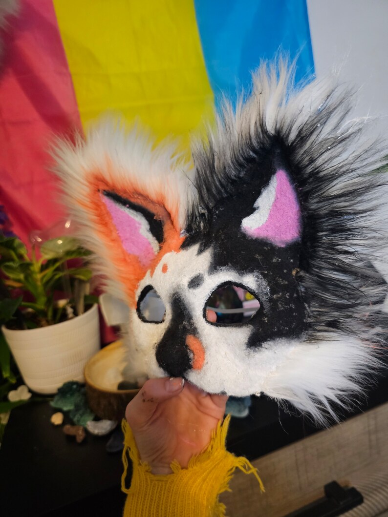 Calico Cat Mask Quadrobist Or Therian Gear Etsy