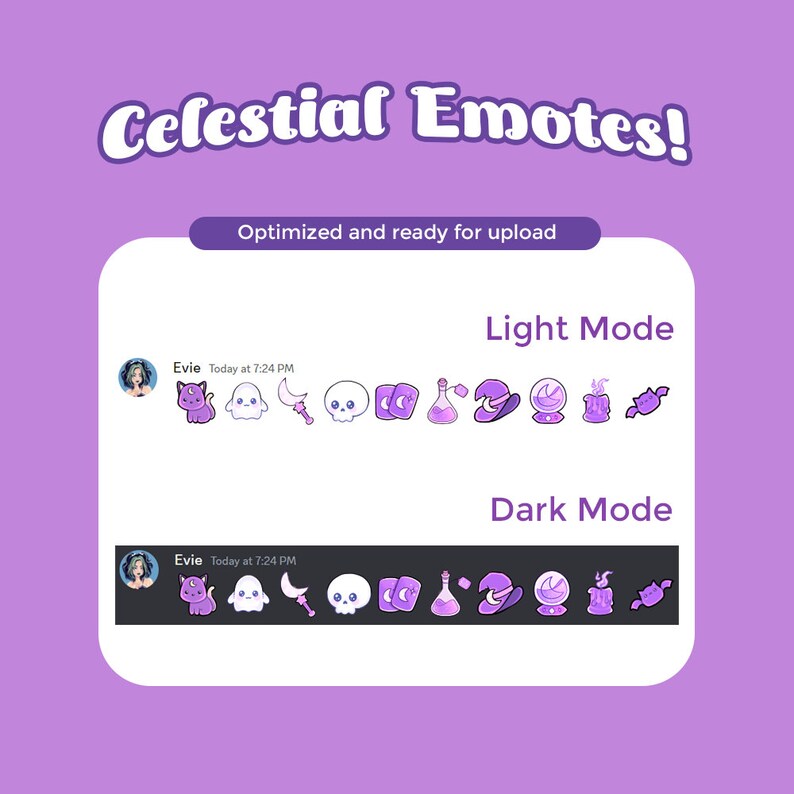 Celestial Emotes Mega Pack Set of 10 Bit Sub Badges for Twitch, Discord ...