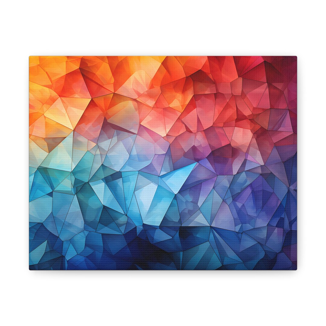 Watercolor Prism Pattern Canvas Gallery Wraps - Etsy