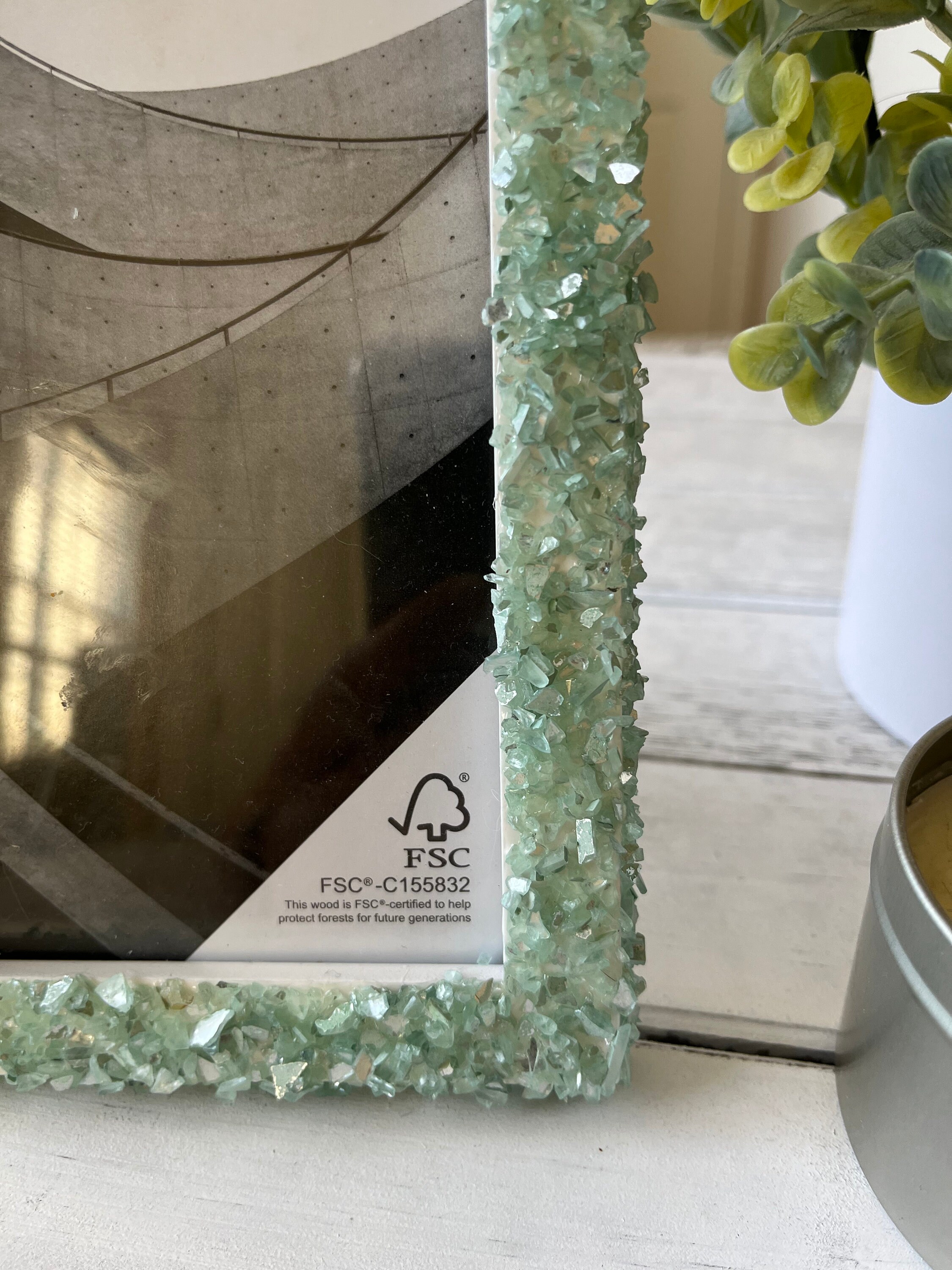 Crushed Glass, Broken Glass Pieces, Reflective Glass Picture Frame ...