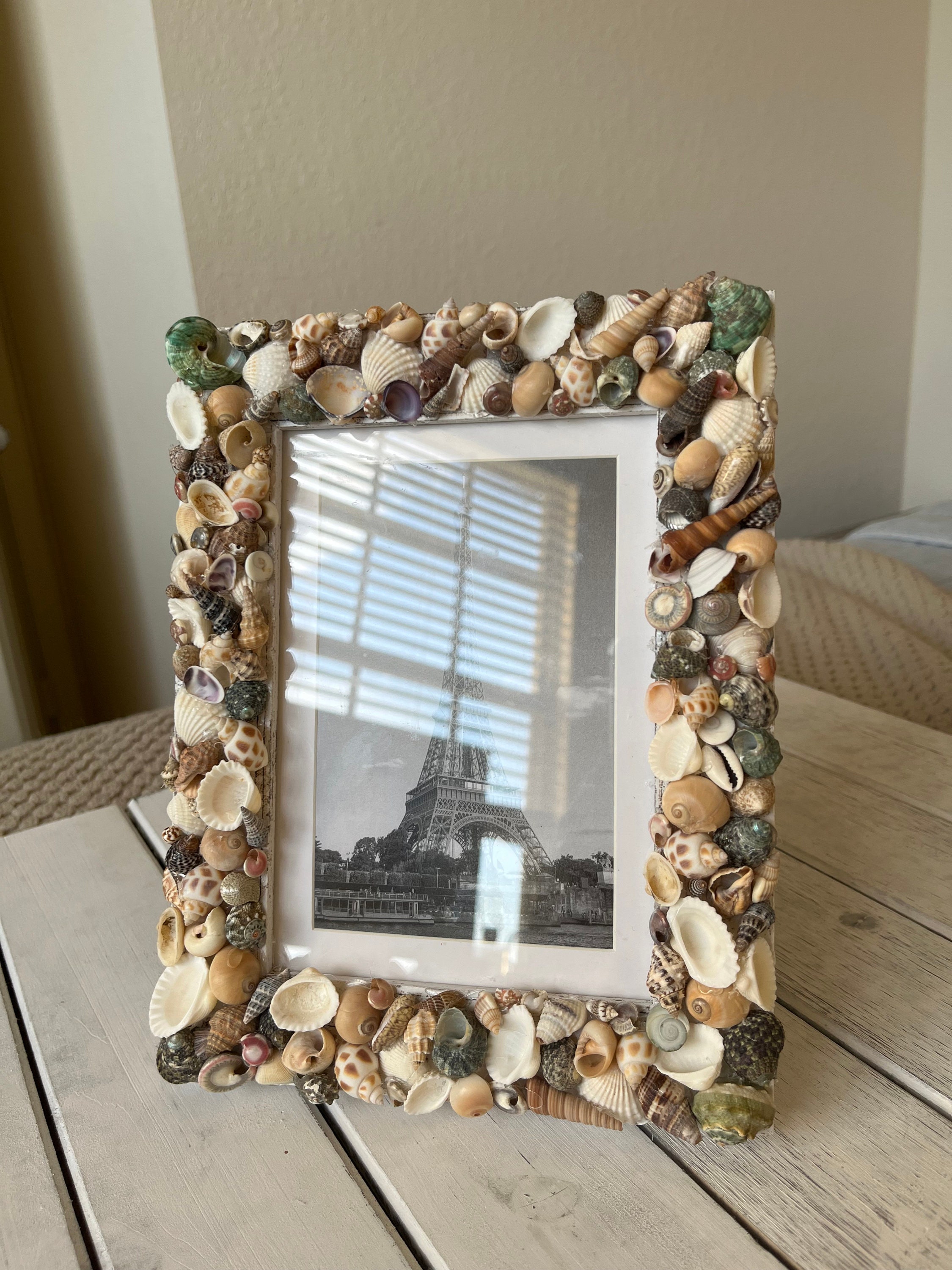 Beach Decor Seashell Frame, Coastal Picture Frame, Great Wedding Gift ...