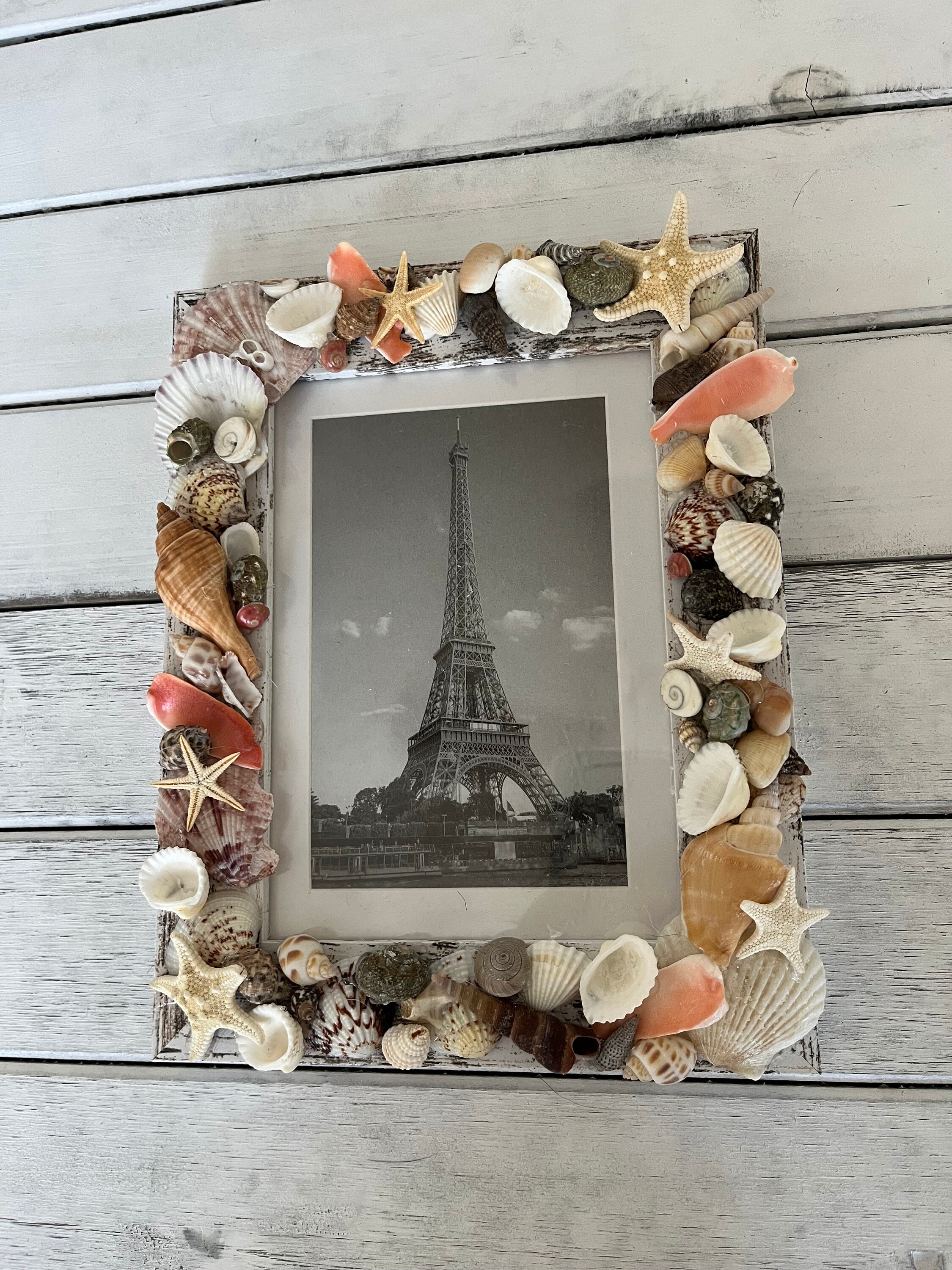 Beach Decor Seashell Frame, Coastal Picture Frame, Great Wedding Gift ...