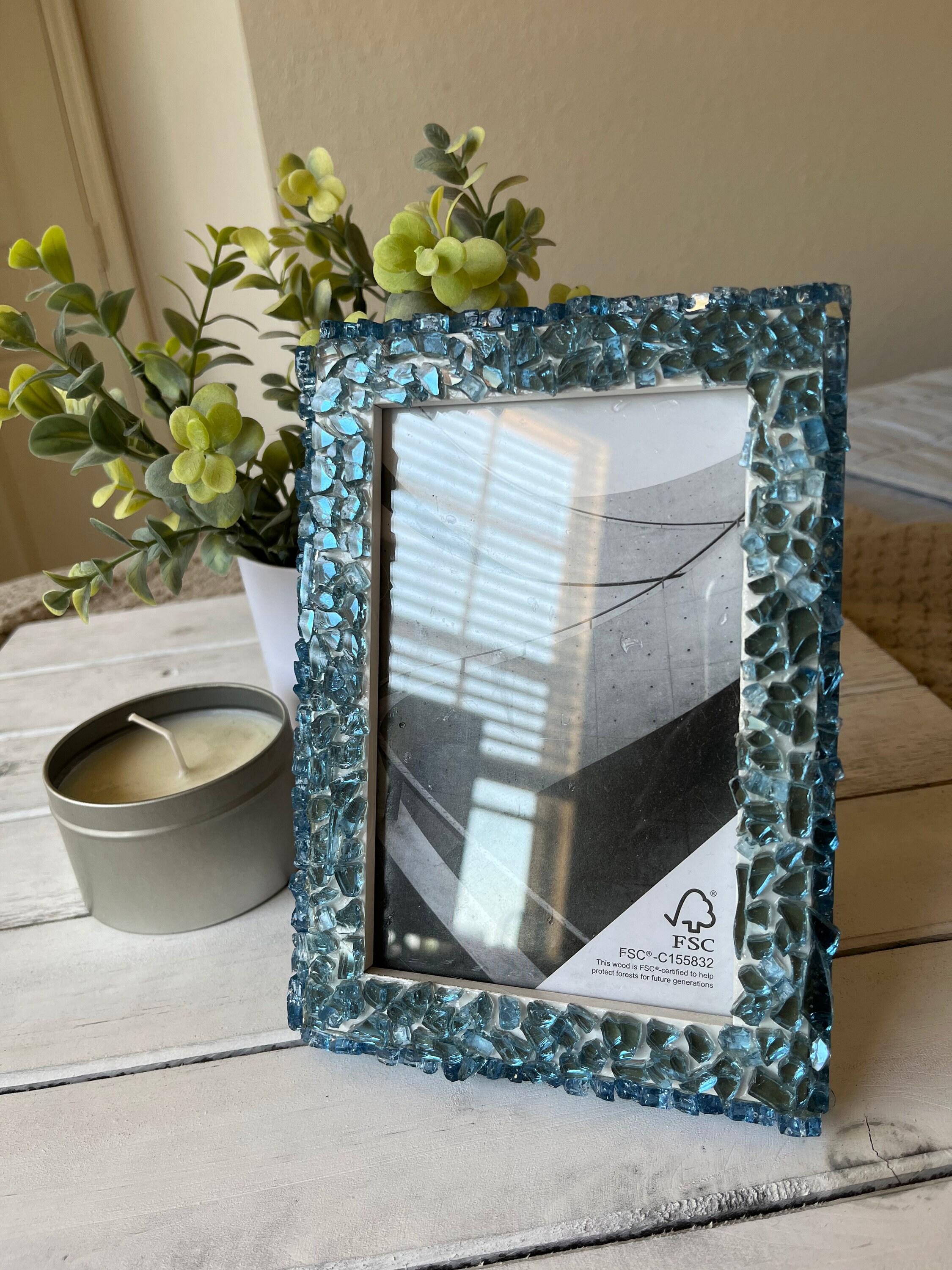 Crushed Glass, Broken Glass Pieces, Reflective Glass Picture Frame ...