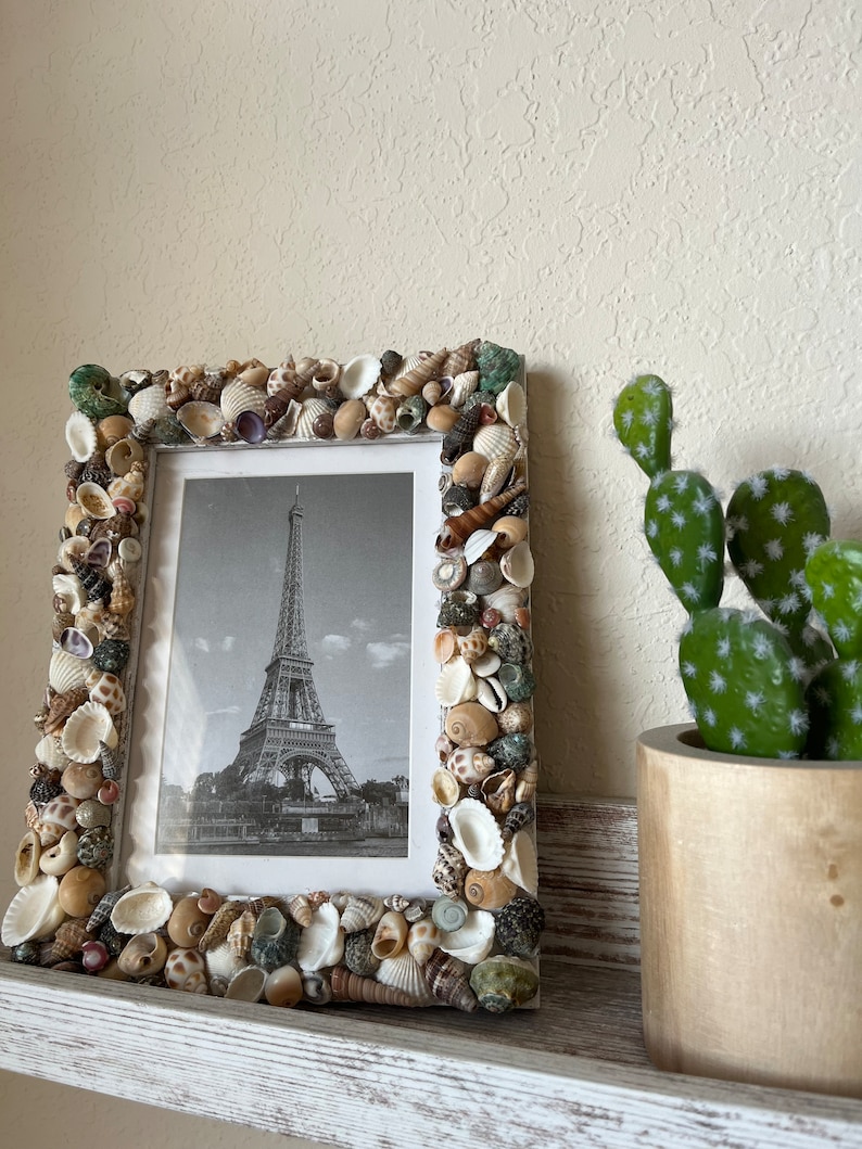 Beach Decor Seashell Frame, Coastal Picture Frame, Great Wedding Gift ...