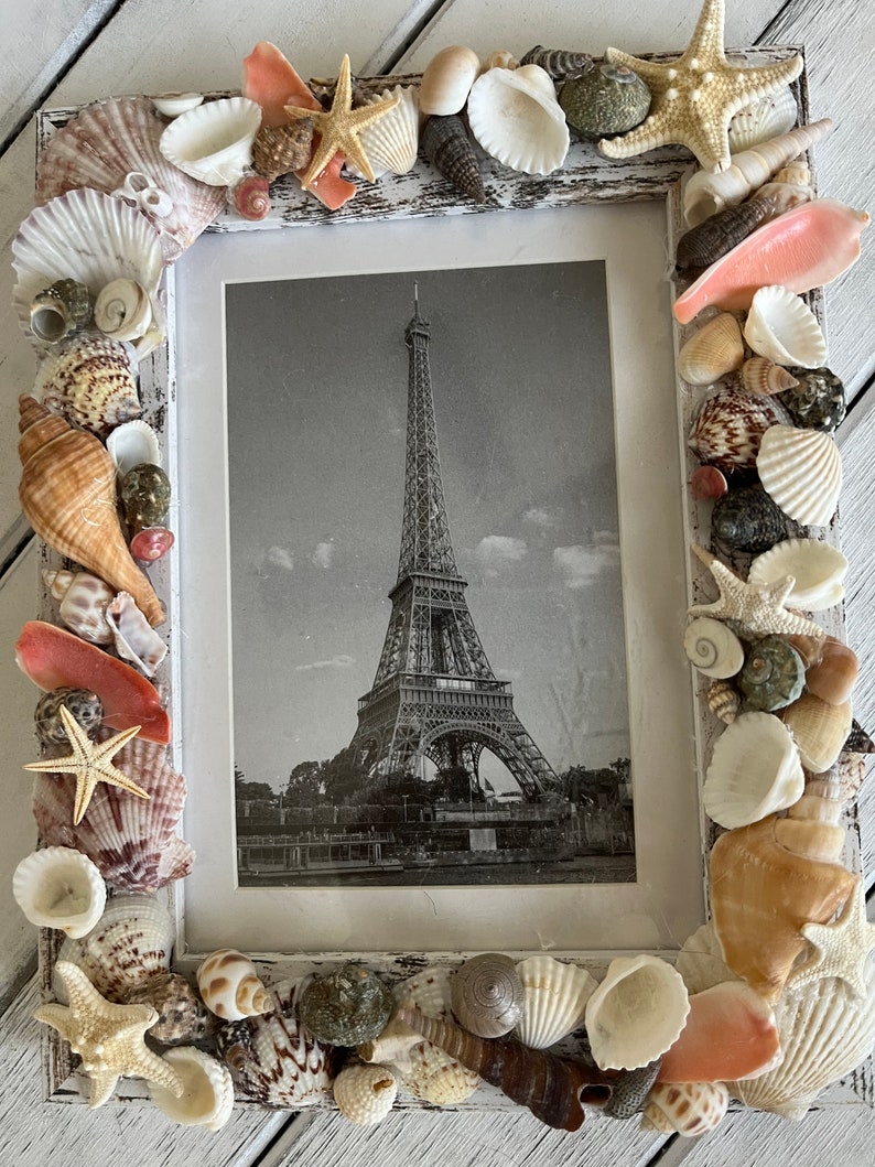 Beach Decor Seashell Frame, Coastal Picture Frame, Great Wedding Gift ...