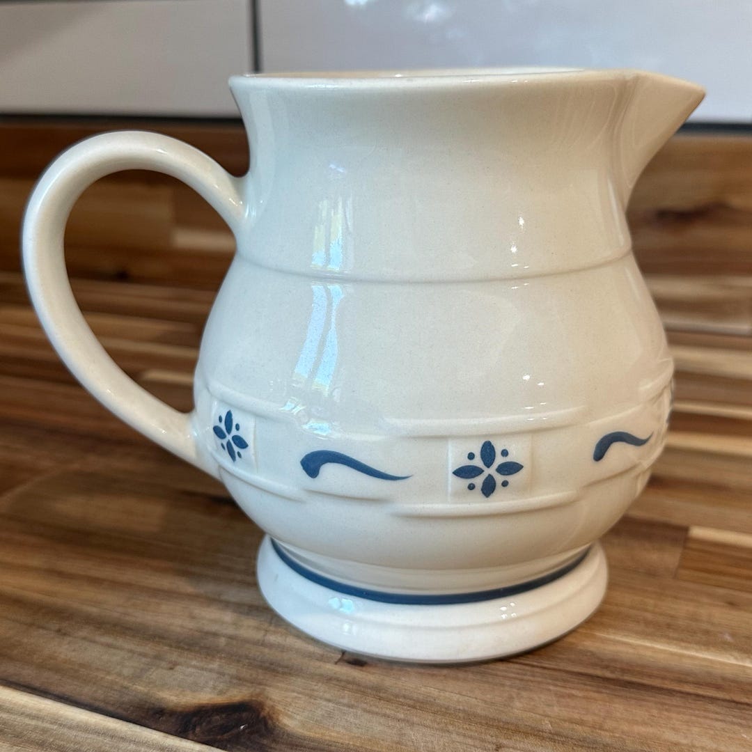 Longaberger Pottery Pitcher: 1991 Woven Traditions, Artist Signed - Etsy