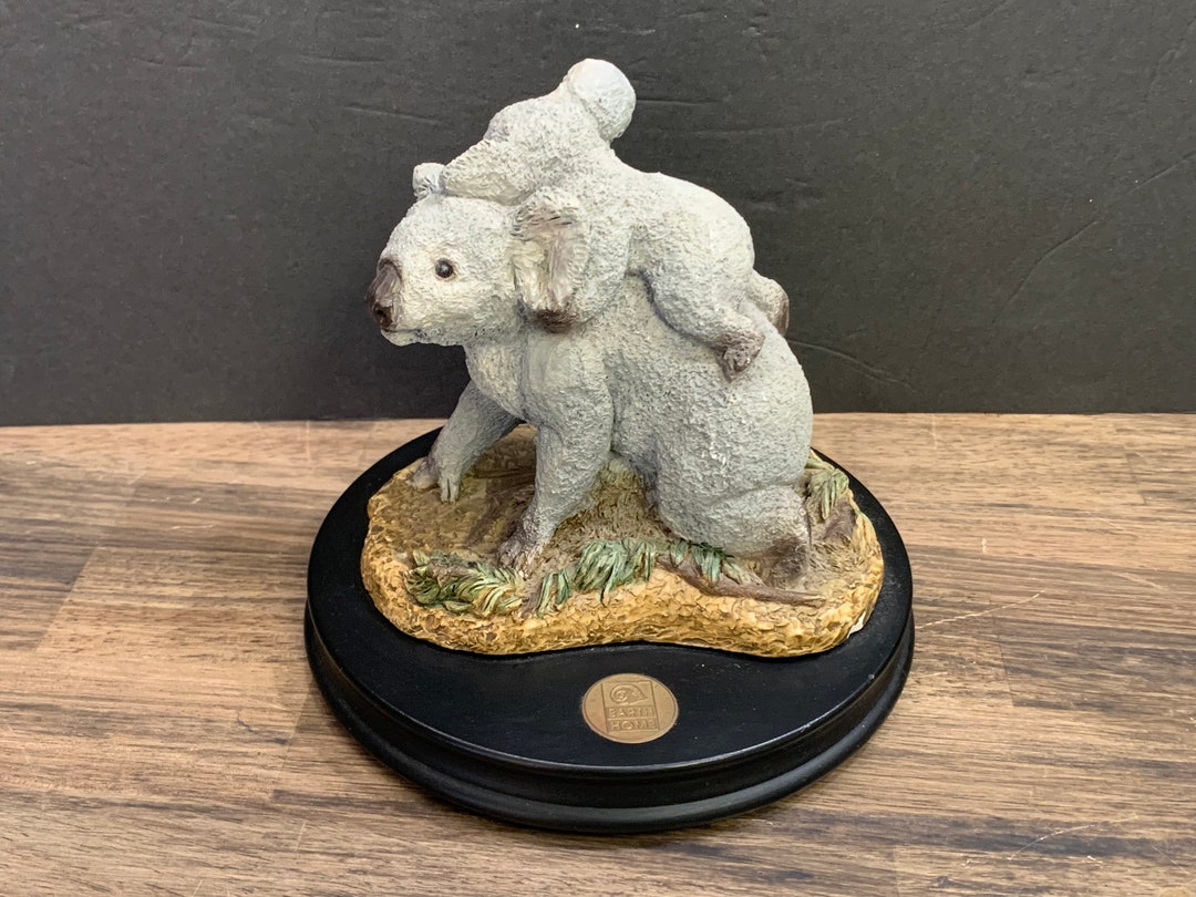 Adorable Koala and Joey: 1990s Earth Home United Corp Hand Painted ...