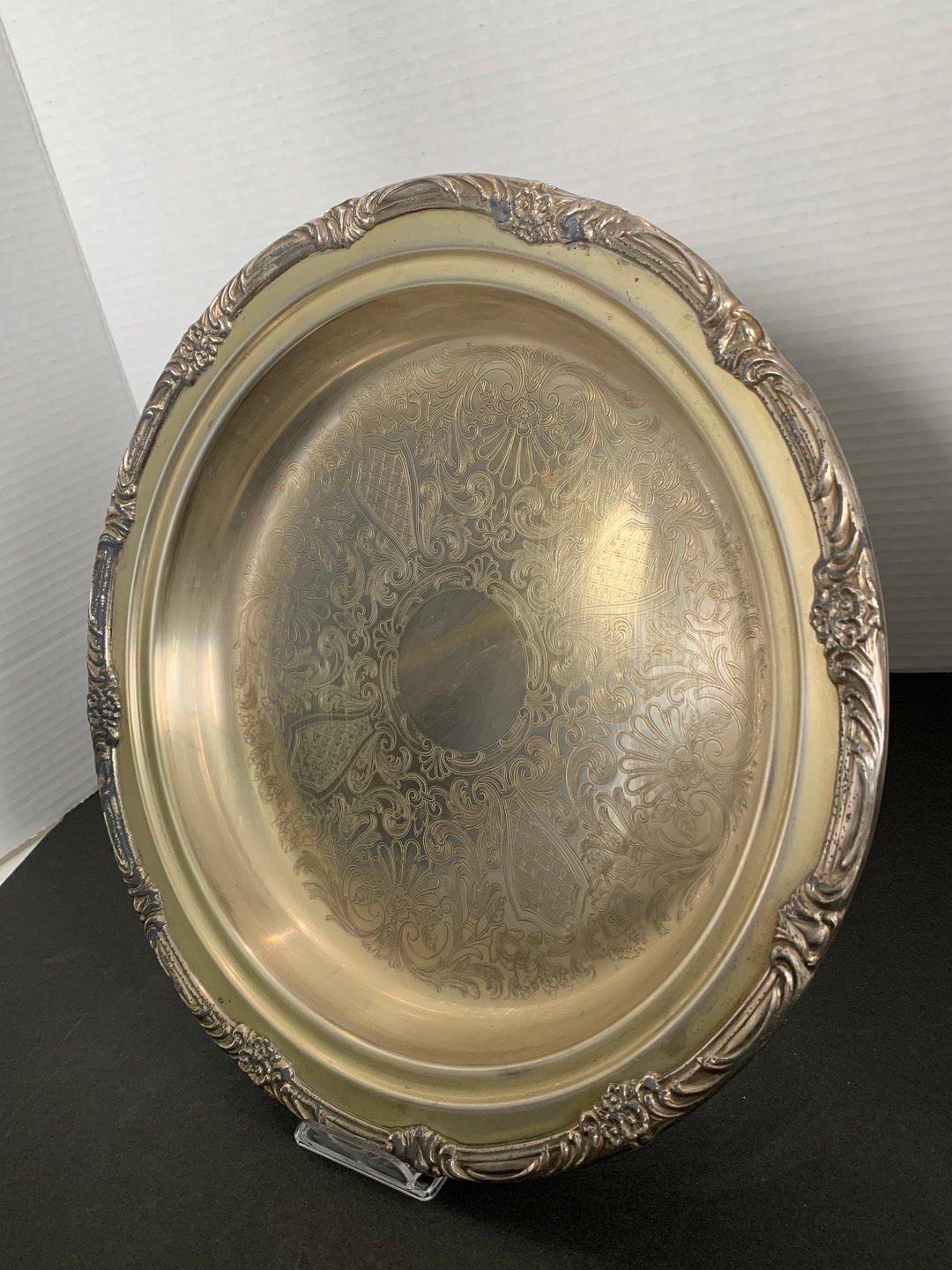 Vintage Raimond Silverplate 3 Footed 12 Diameter Serving Dish With ...