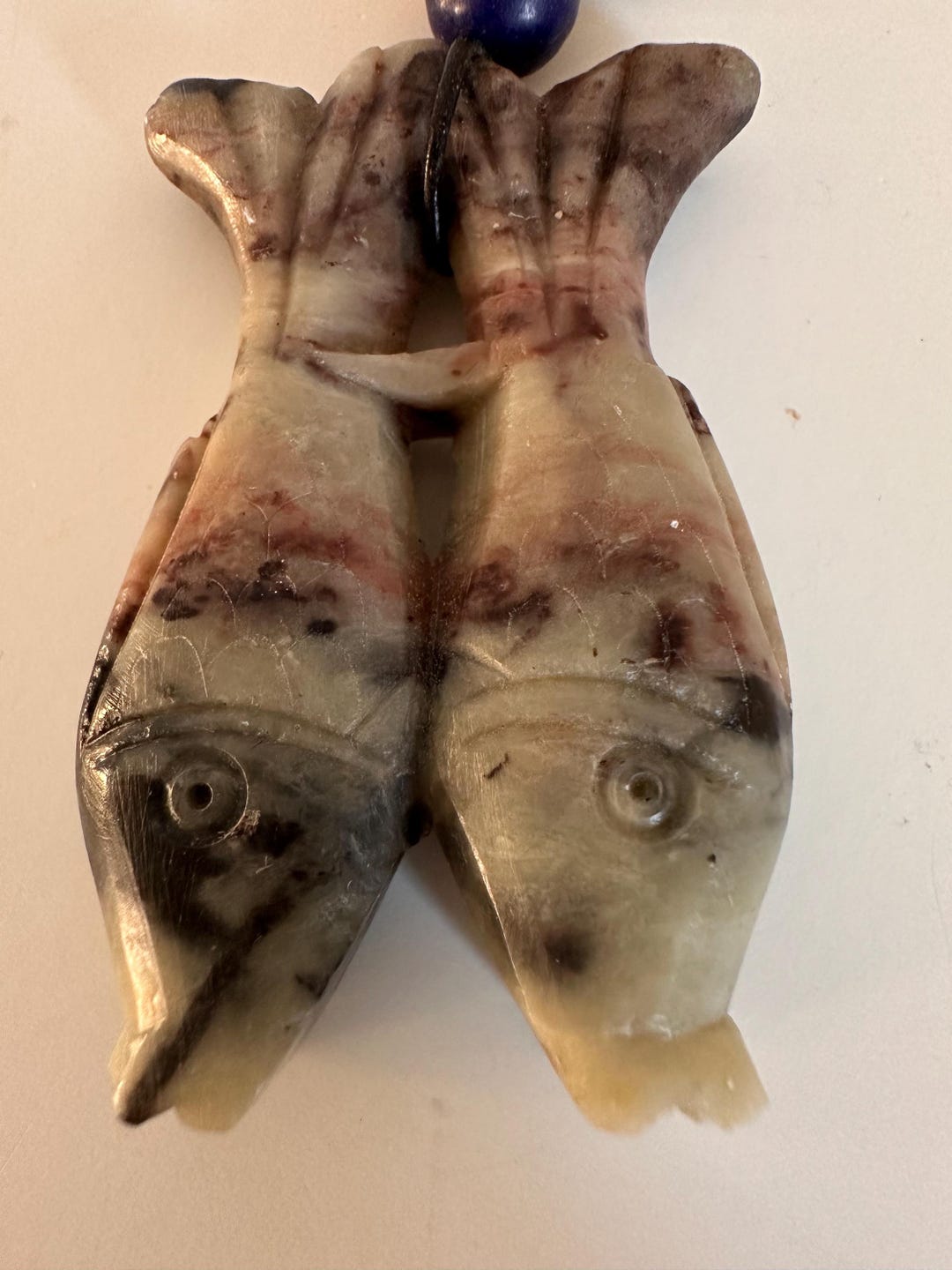 Handcrafted Vintage Chinese Double Fish Whistle Pendant Necklace ...