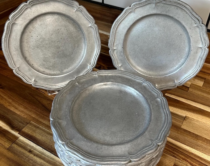 Vintage Wilton Armetale Plates - Country Ware "substitute Pewter ...