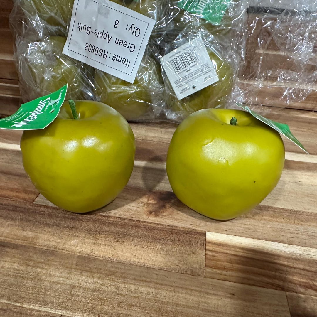 Artificial Green APPLES (bag of 8) Realistic Home Decor - Simplestyle ...