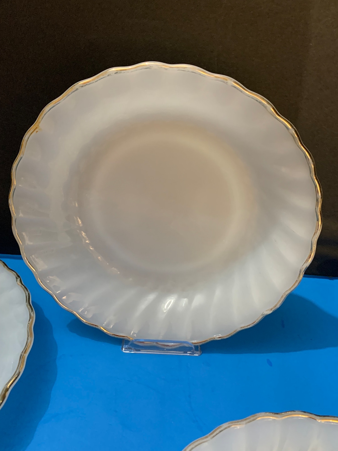 Five Anchor Hocking Fire King Dinnerware 7 5/8 White Shell Pattern ...