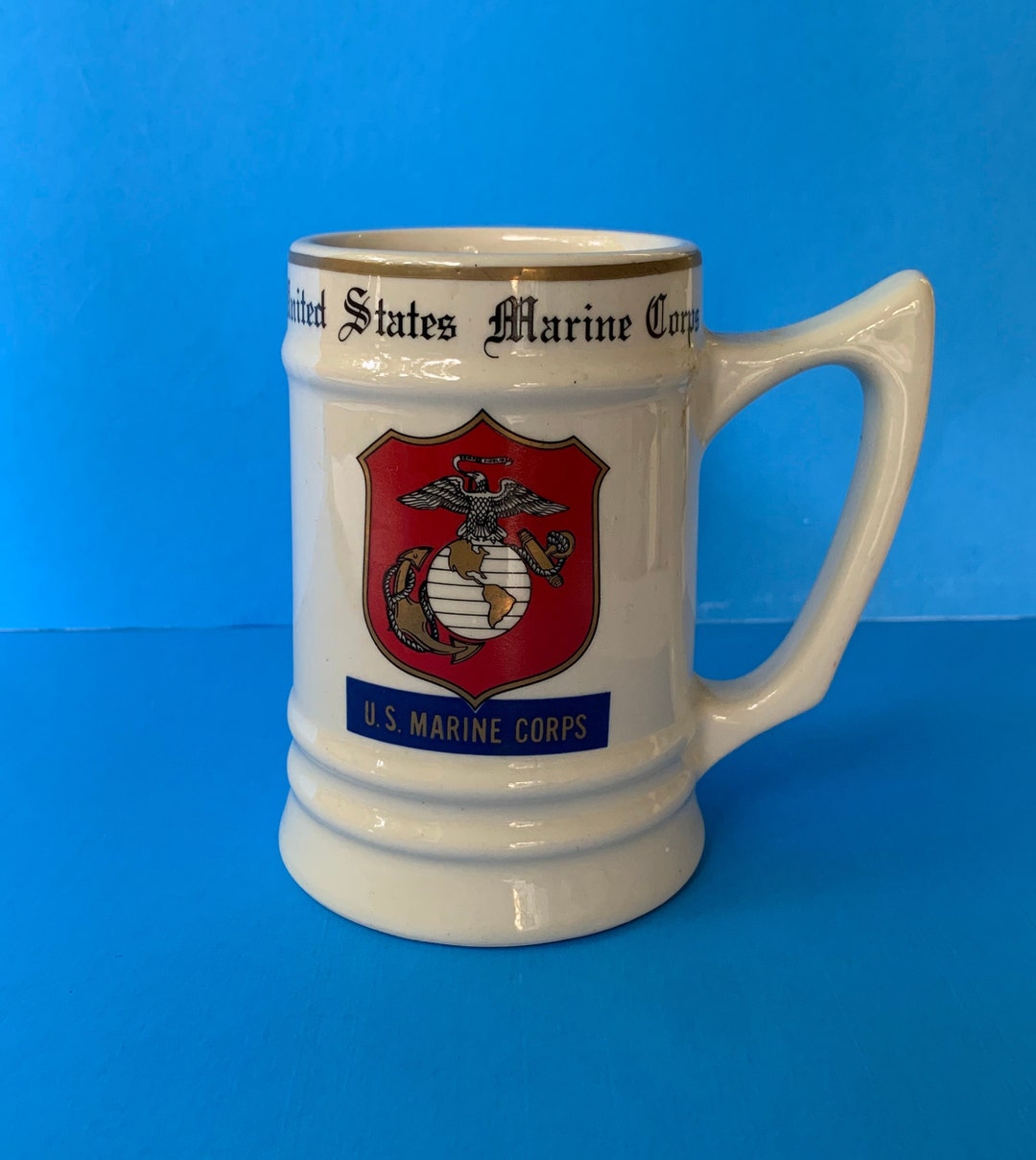Vintage US Marine Corps Shield Mug Stein - MC Bunting Co, East ...