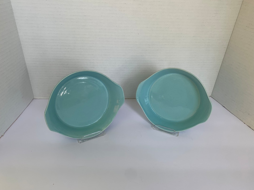 Mid Century Aqua Baking Dishes: Oven Proof Quiche Pans, Set of 2 - Etsy