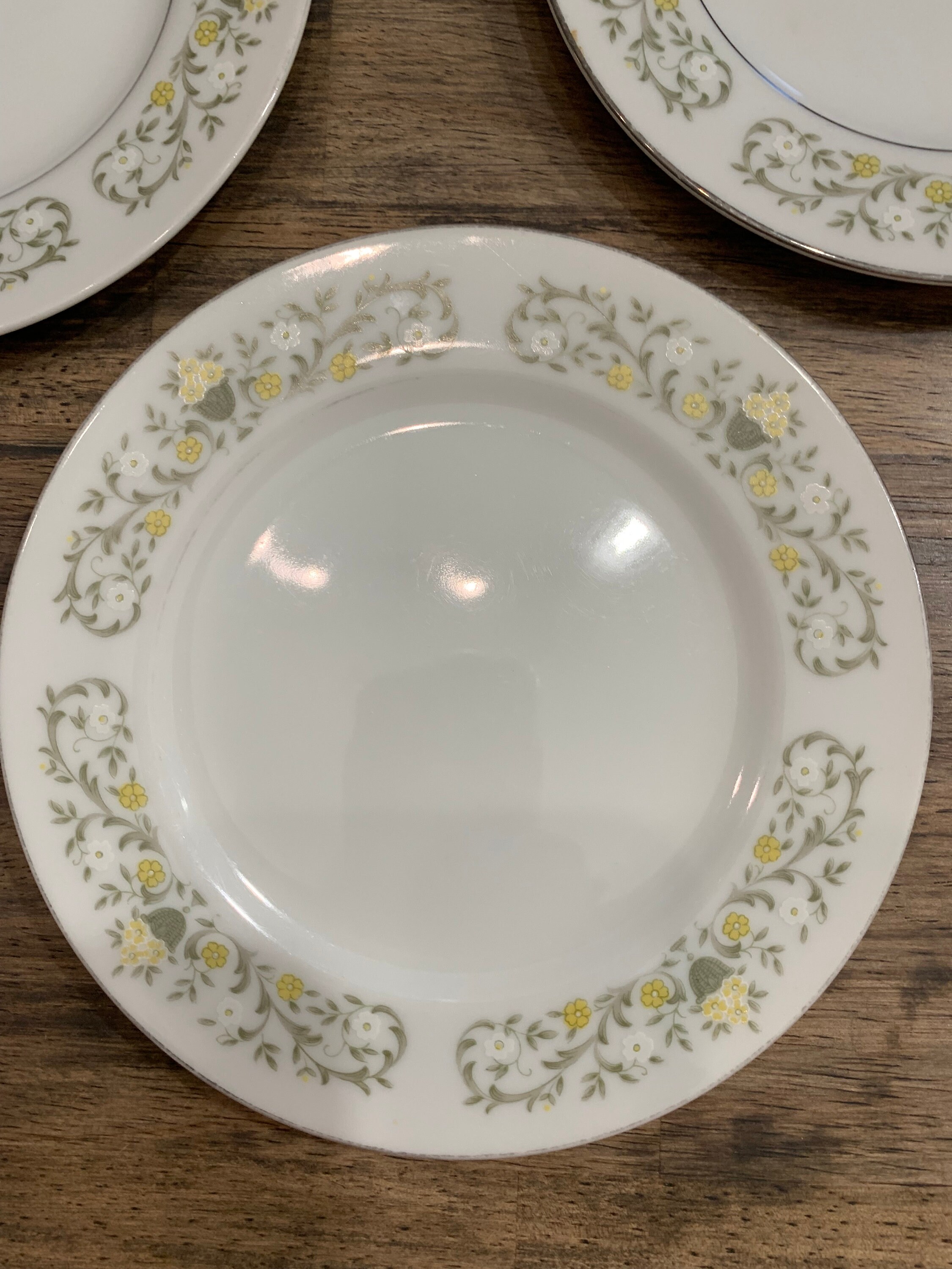 Three Florentine Pattern Fine China Japan Bread Plates - Etsy